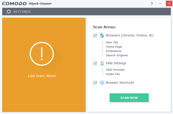 How to Use Comodo Hijack Cleaner, Scan Browser For Malware, Free Browser Virus Scan
